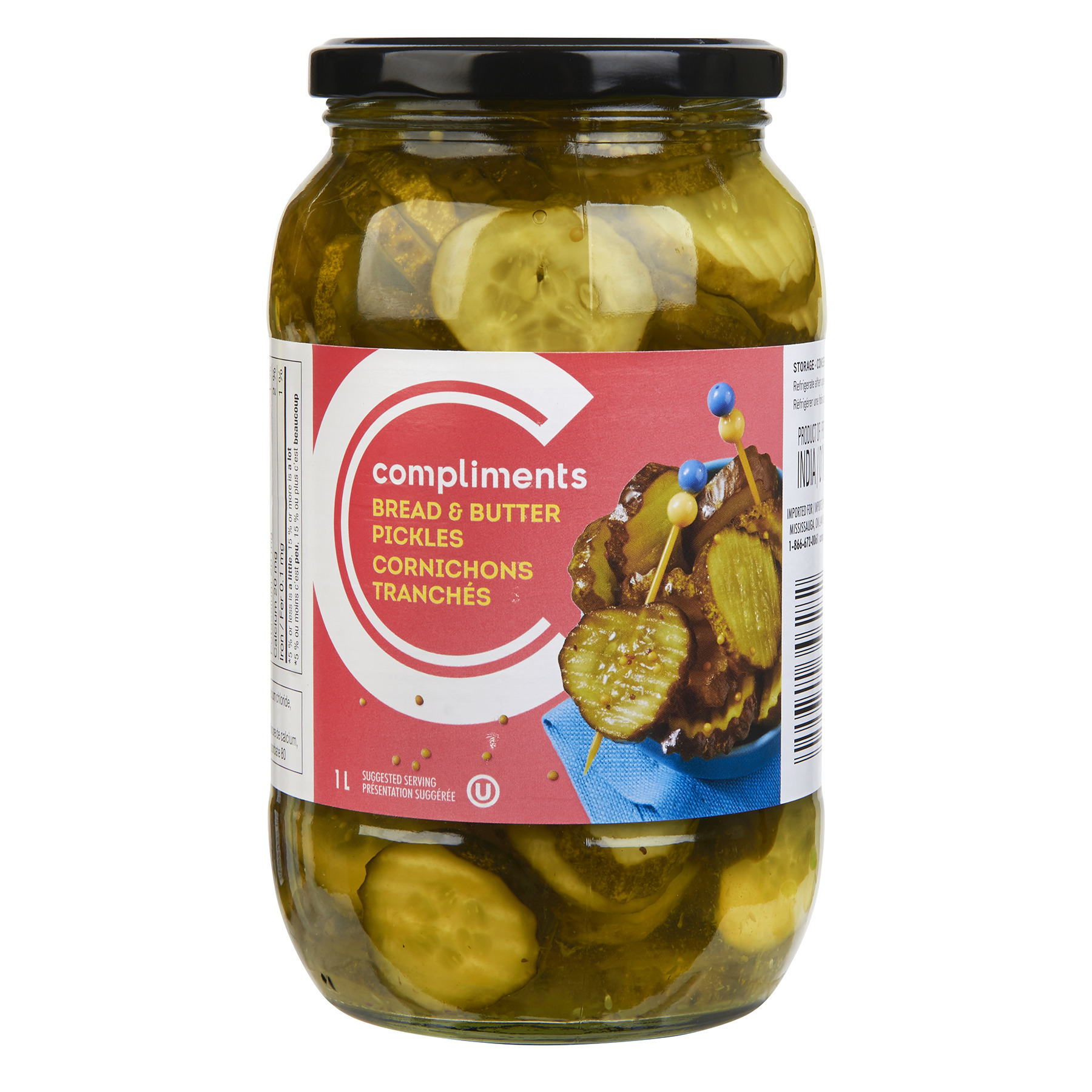 Bread & Butter Pickles 1 L | Compliments.ca