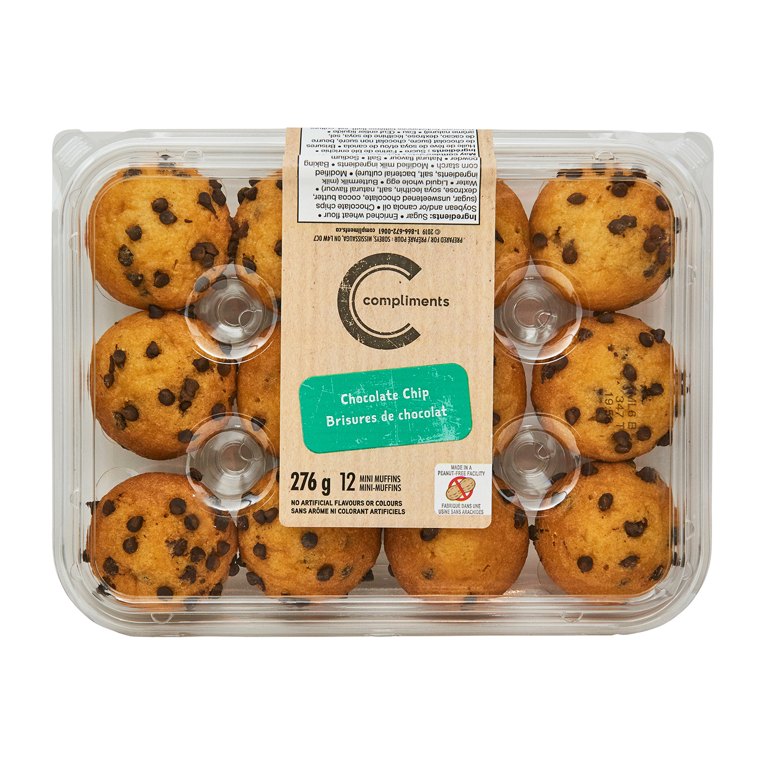 Mini Muffins Chocolate Chip 276 g | Compliments.ca