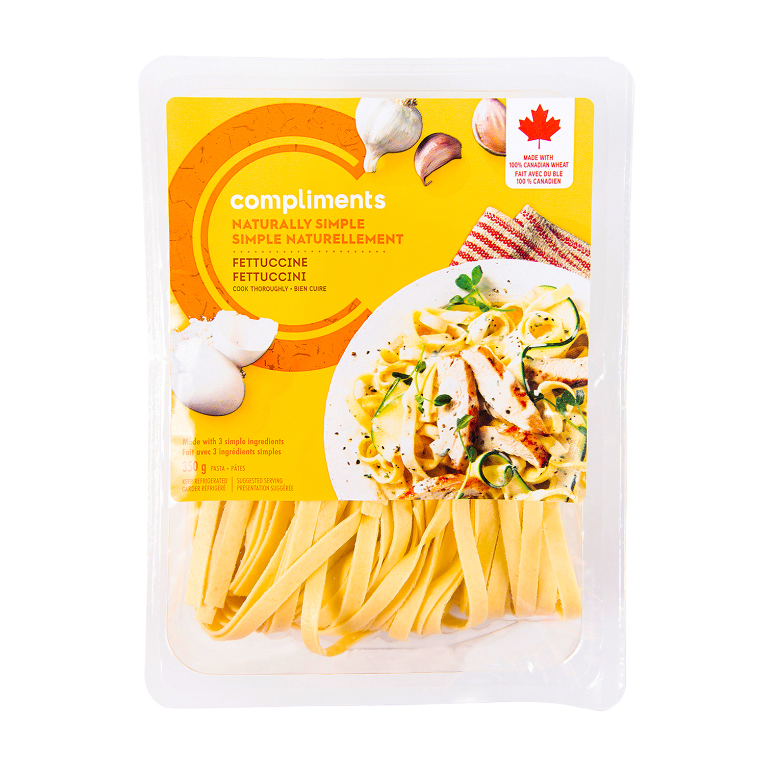 Naturally Simple Fettuccine Pasta 350 g | Compliments.ca