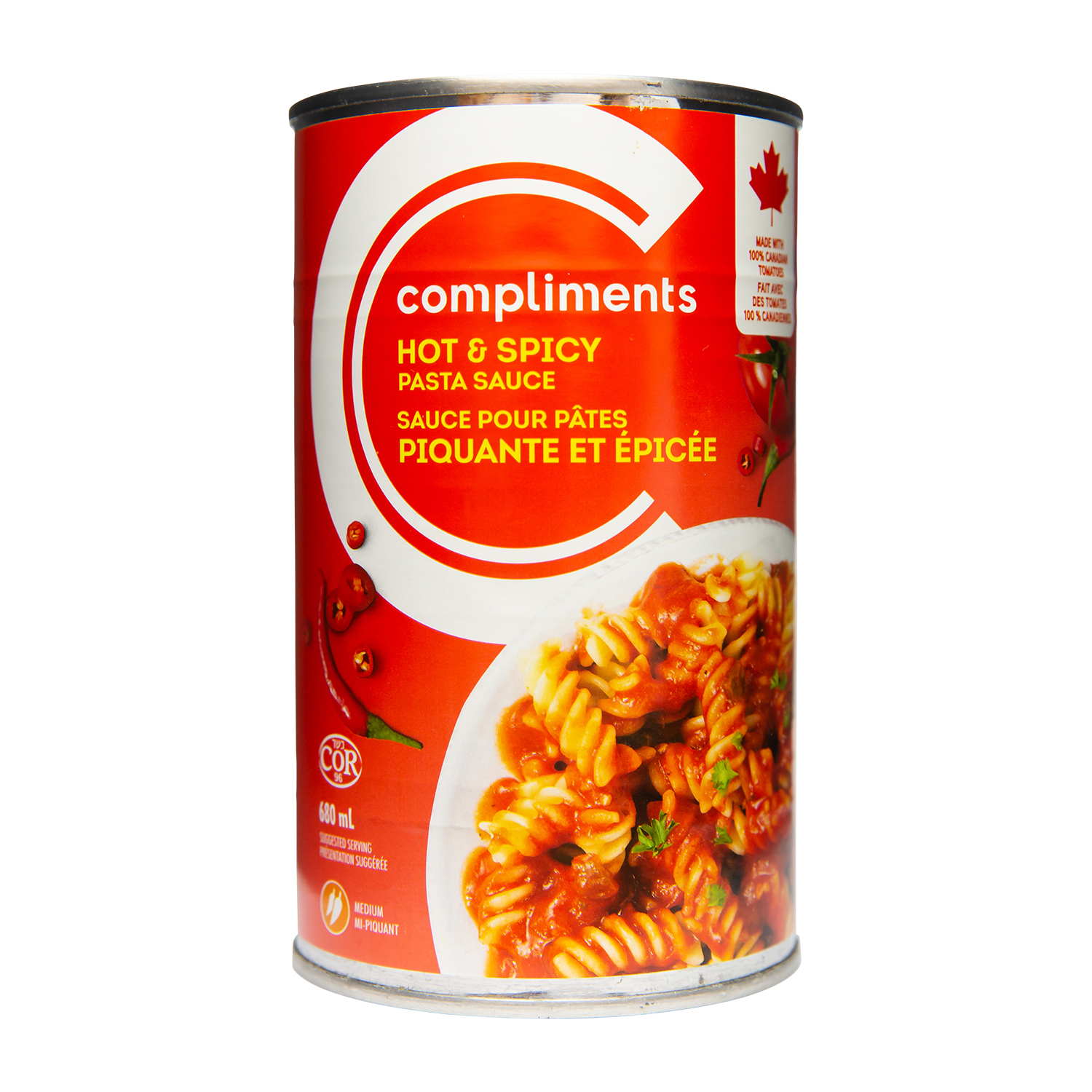 Pasta Sauce Hot and Spicy 680 ml | Compliments.ca
