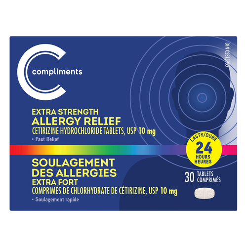 Allergy Tablets Extra Strength 10 mg x 30 EA | Compliments.ca