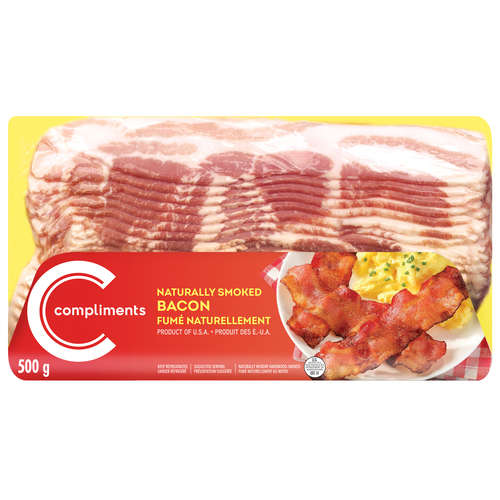 Bacon Naturally Smoked 500 g | Compliments.ca