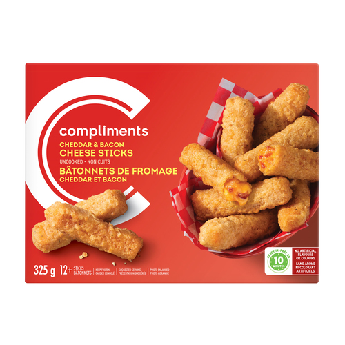Cheddar Bacon Sticks 325 g | Compliments.ca