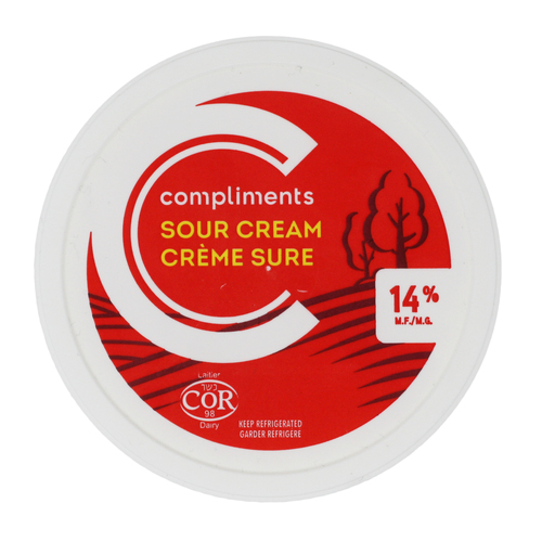 Crème sure 14 %, 250 ml | Compliments.ca