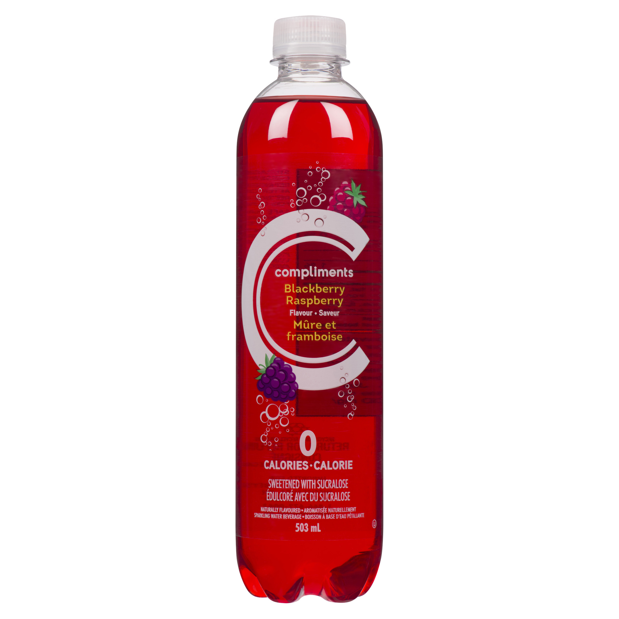 Eau pétillante à la framboise, 503 ml | Compliments.ca