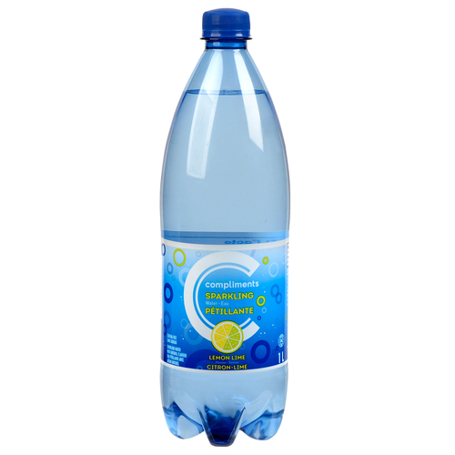 Eau pétillante au citron et à la lime, 1 l | Compliments.ca