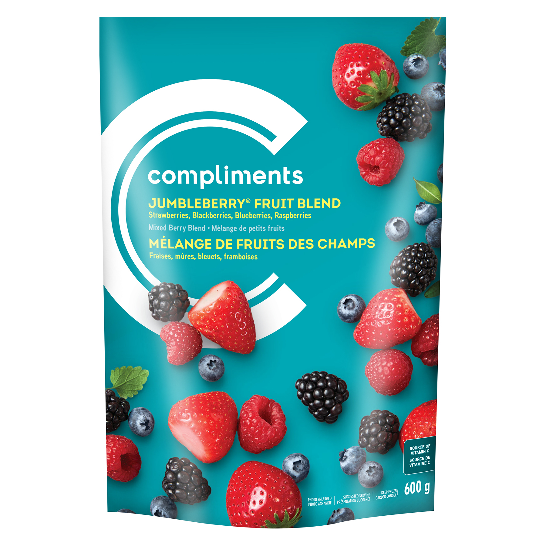 Fruits surgelés, mélange de fruits des champs, 600 g | Compliments.ca