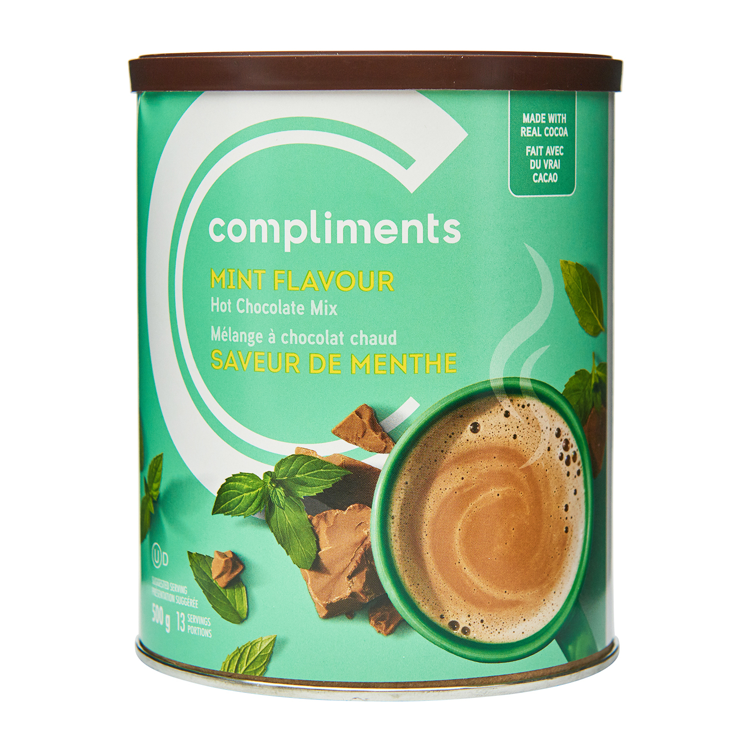 Hot Chocolate Mix Mint 500 g | Compliments.ca