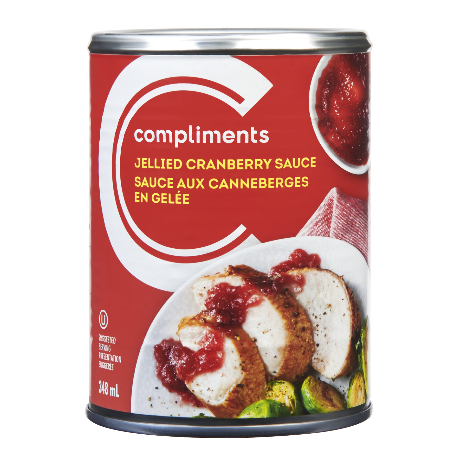 Jellied Sauce Cranberry 348 ml | Compliments.ca