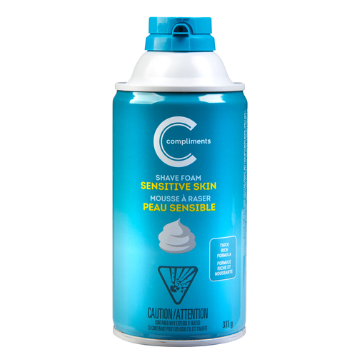 Mousse à raser pour hommes à peau sensible, 311 g | Compliments.ca