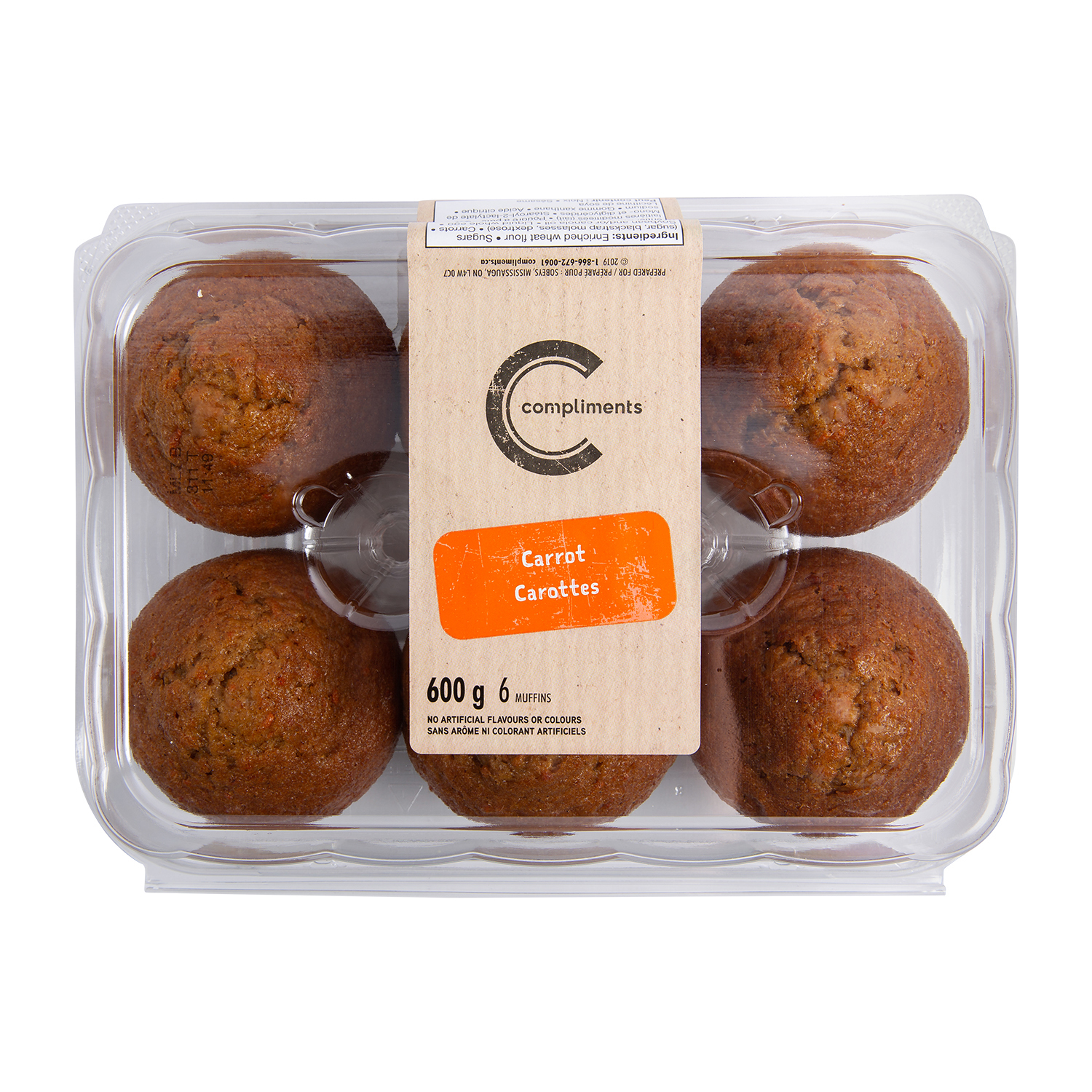 Muffins aux carottes, 600 g | Compliments.ca