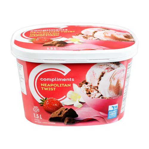 Neopolitan Ice Cream 1.5 L | Compliments.ca