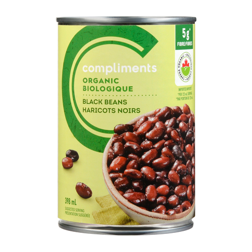 Organic Black Beans 398 mL | Compliments.ca