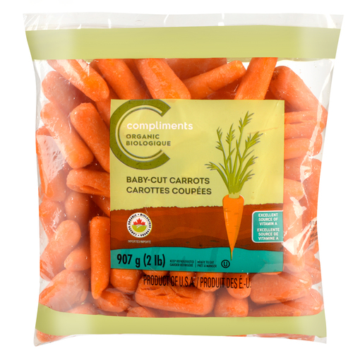 Organic Cut Peeled Carrots 907 g | Compliments.ca