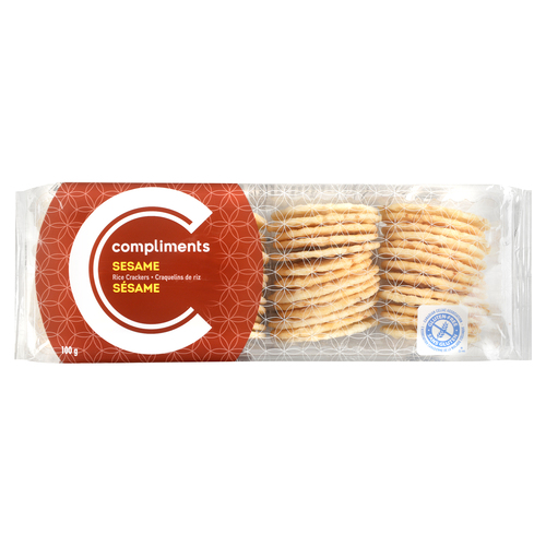 Rice Crackers Sesame 100 g | Compliments.ca