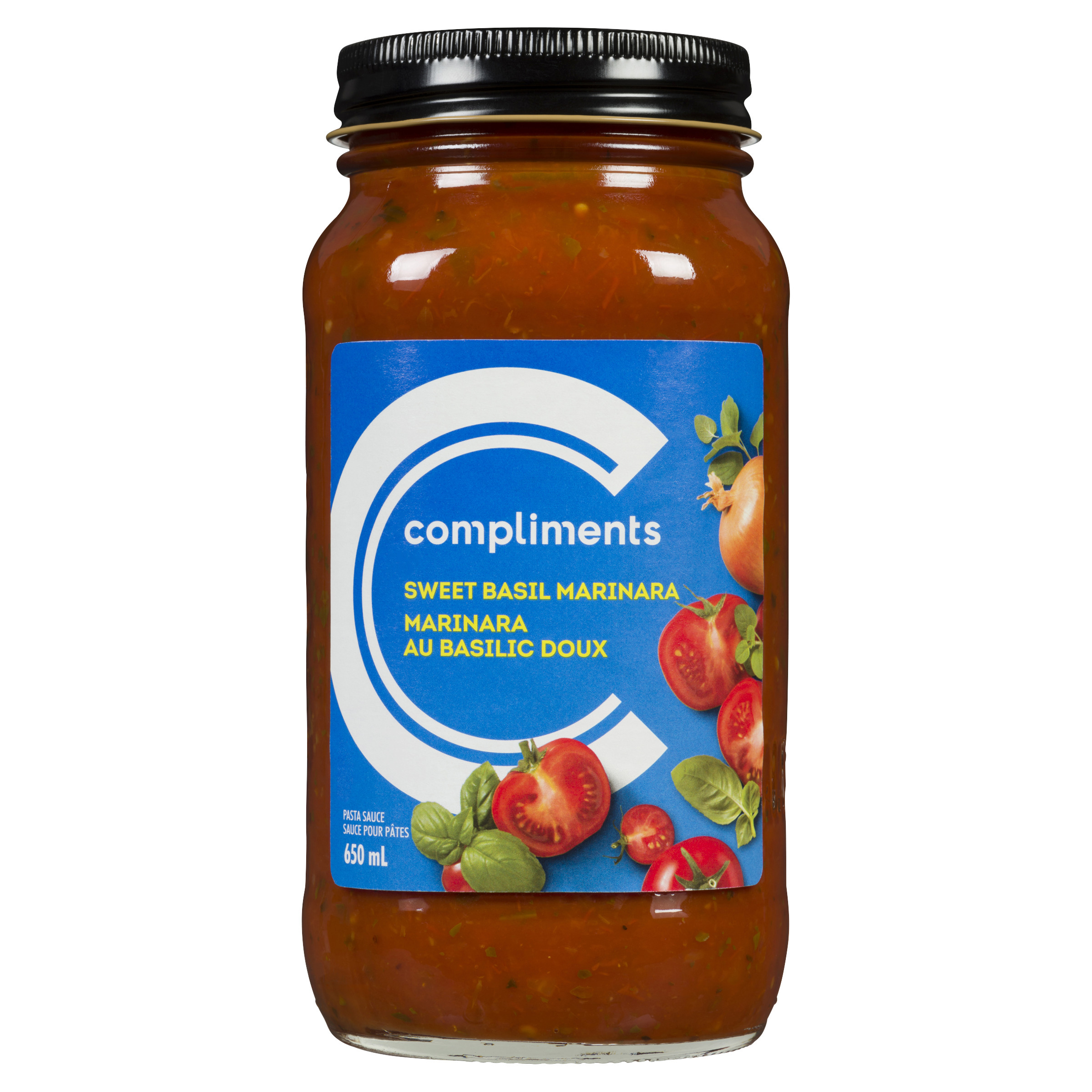 Sauce marinara au basilic doux, 650 ml | Compliments.ca