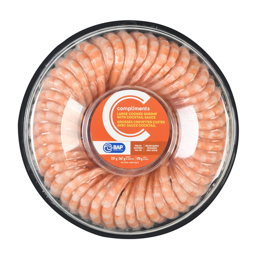 Shrimp Ring with Cocktail Sauce 737 g | Compliments.ca