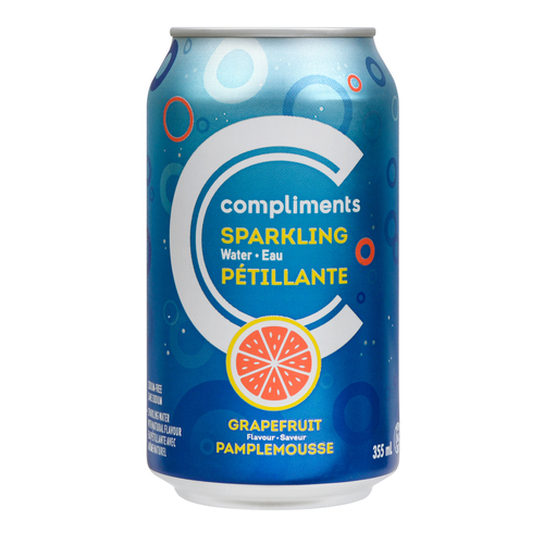Sparkling Water Pink Grapefruit 355 ml | Compliments.ca