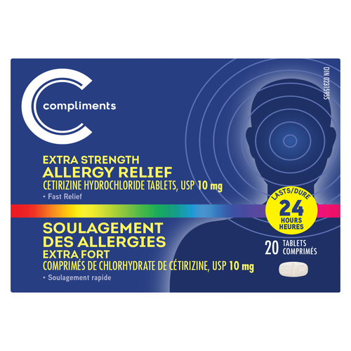 Allergy Relief Extra Strength 10 mg Tablets 20 EA | Compliments.ca