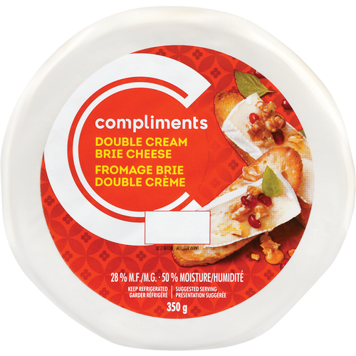 Double Cream Brie Cheese 350 g | Compliments.ca