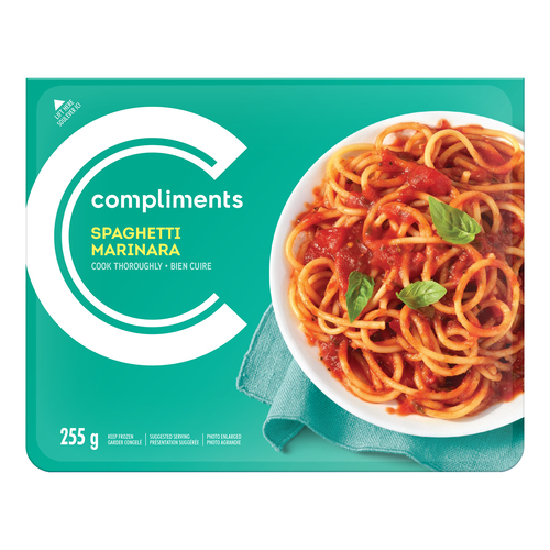 Frozen Entree Spaghetti Marinara 255 g | Compliments.ca