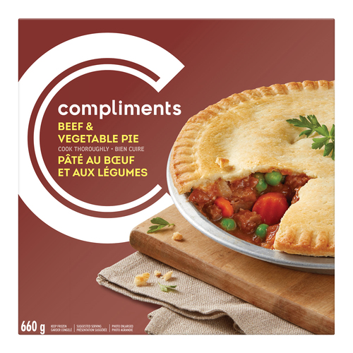 Meat & Vegetable Pie 660 g | Compliments.ca