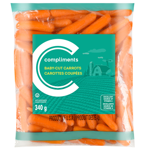 Mini Peeled Carrots 340 g | Compliments.ca