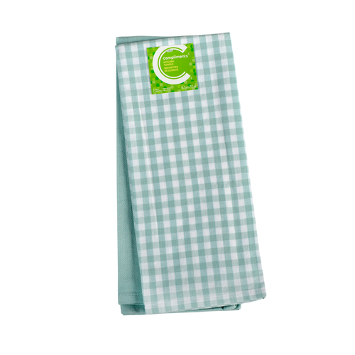 Mint Kitchen Towels 2 Pack | Compliments.ca