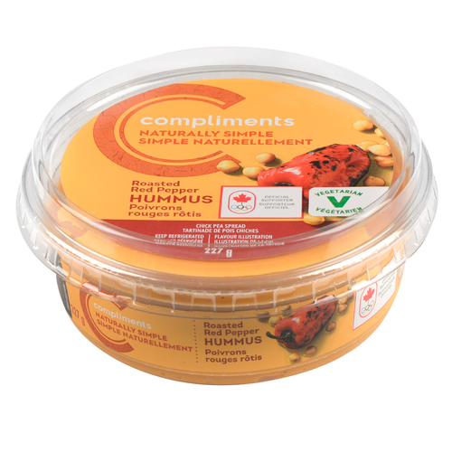 Naturally Simple Roasted Red Pepper Hummus 227 g | Compliments.ca