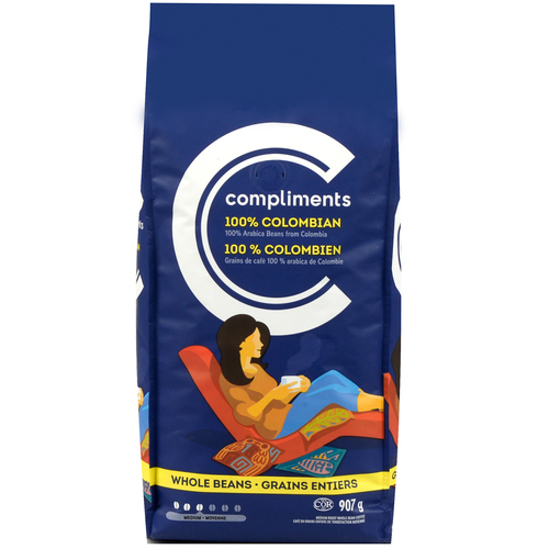 100% Colombian Whole Bean Coffee 907 g | Compliments.ca