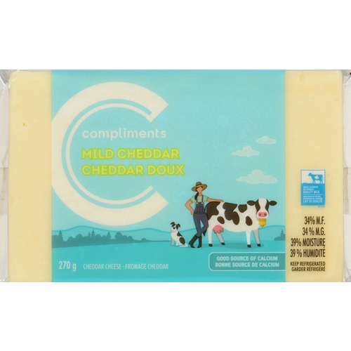 Cheese Mild White Cheddar 270 g | Compliments.ca