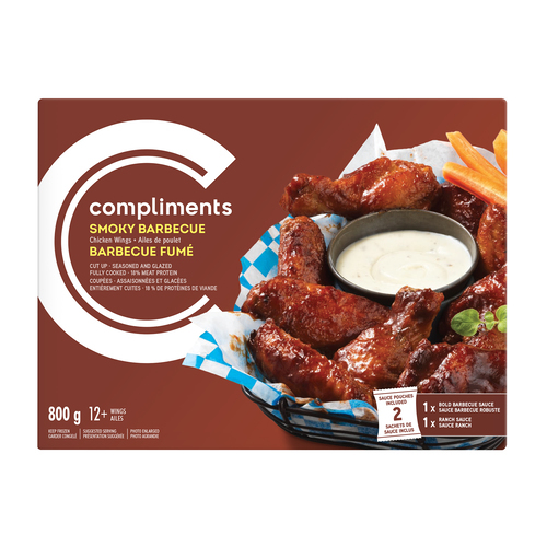 Chicken Wings Smoky BBQ 800 g | Compliments.ca