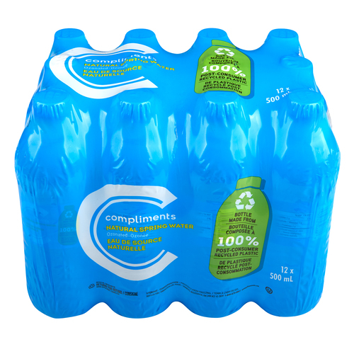 Natural Spring Water 12 x 500 ml | Compliments.ca