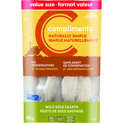 Naturally Simple Wild Sole Fillets 908 g | Compliments.ca