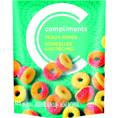 Peach Rings 125 g | Compliments.ca