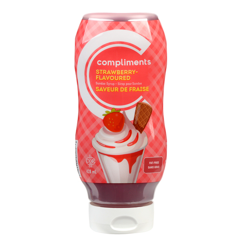 Sundae Syrup Strawberry 428 ml | Compliments.ca