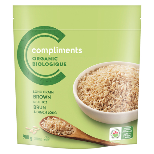 Organic Brown Rice Long Grain 900 g | Compliments.ca