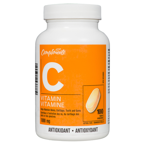 Vitamin C 1000 mg 100 EA | Compliments.ca