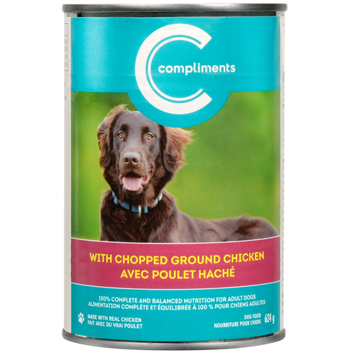 Wet Chopped Chicken Dog Food 624 g | Compliments.ca