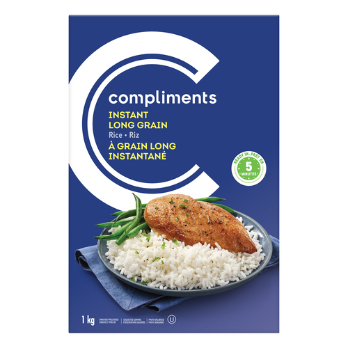 Instant Long Grain Rice 1 kg | Compliments.ca