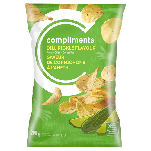 Potato Chips Dill Pickle 200 g | Compliments.ca