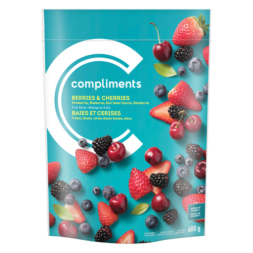 Berries & Cherries Frozen Fruit 600 g | Compliments.ca