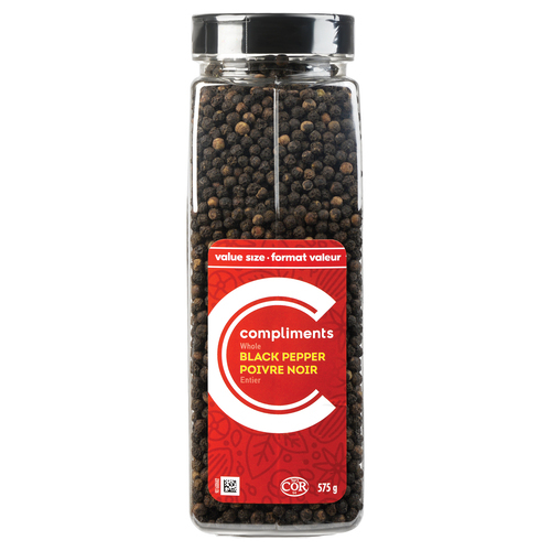 Black Pepper Whole 575 g | Compliments.ca