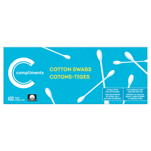 Cotton Swabs 400 EA | Compliments.ca