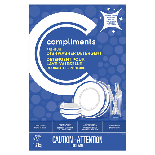 Dishwasher Detergent Powder 1.7 kg | Compliments.ca