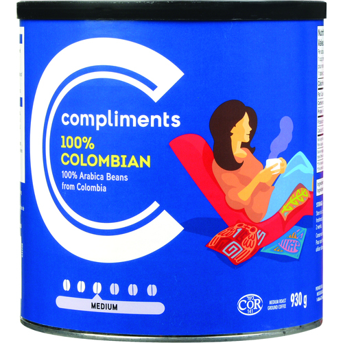 Ground Coffee 100% Columbian 930 g | Compliments.ca