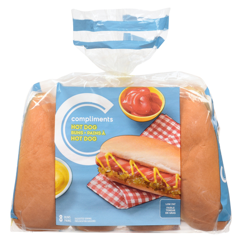Hot Dog Buns 8 Pack | Compliments.ca