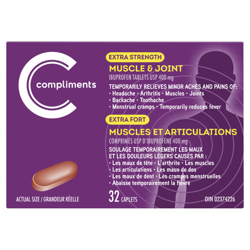 Ibuprofen Tablets 400 mg Muscle and Joint 32 EA | Compliments.ca