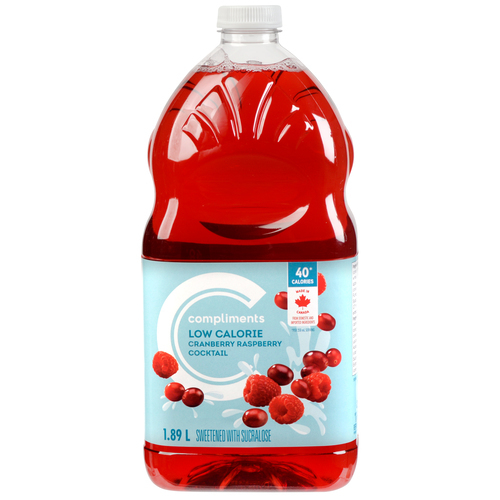 Low Calorie Cocktail Cranberry Raspberry 1.89 L | Compliments.ca