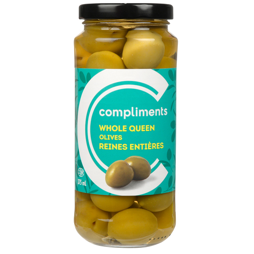 Olives Whole Queen 375 ml | Compliments.ca